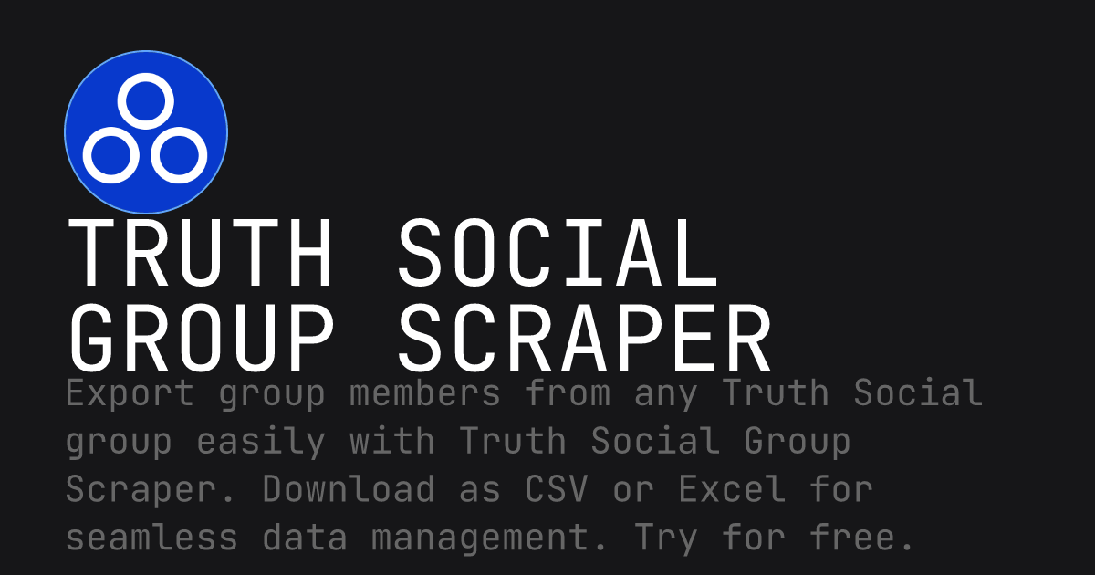 Pricing | Truth Social Group Scraper